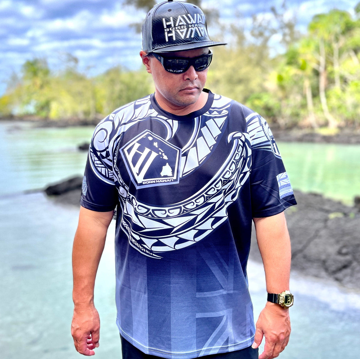 MAORI JERSEY BLACK GREY – Born Hawaii