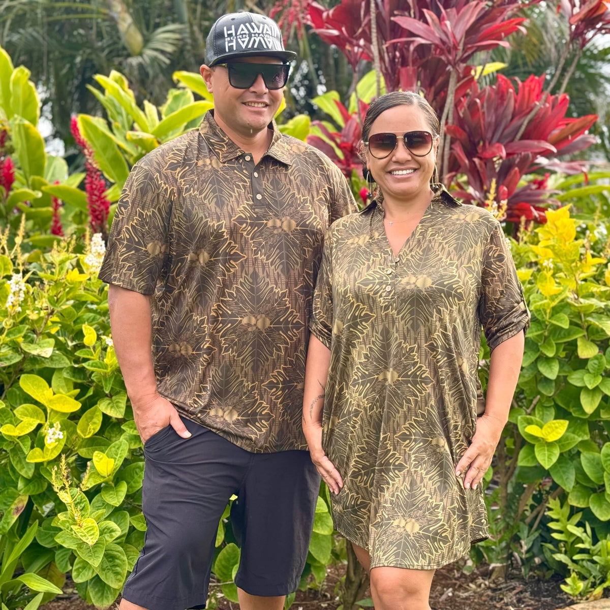 QUILTED POLO BROWN – Born Hawaii